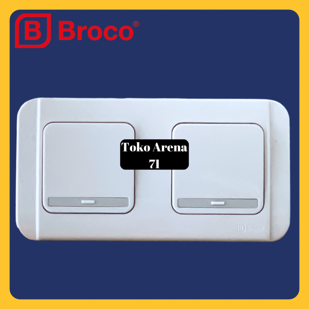 Jual Broco Galleo Double Saklar engkel 2 Gang saklar engkel + saklar ...