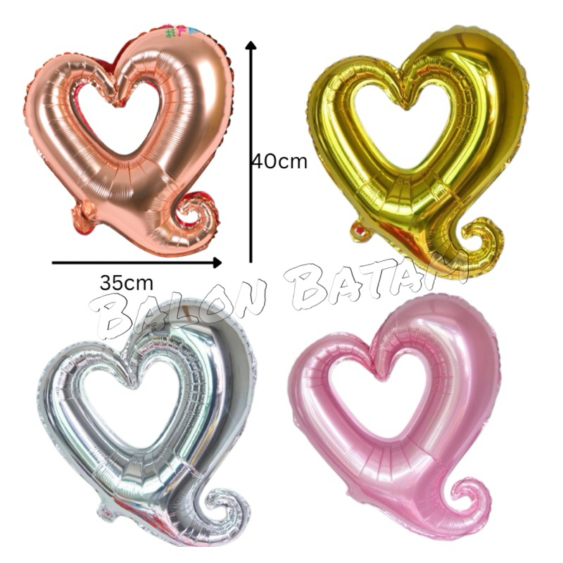 Jual Balon foil love Bolong 18inch / 40cm | Shopee Indonesia