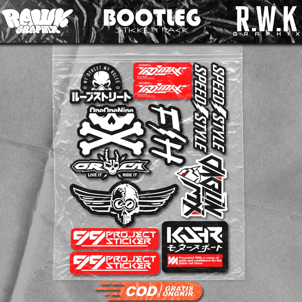 Jual ( COD ) STIKER PACK 13 PCS STICKER SUPERMOTO GASTRAK FASTHOUSE ...