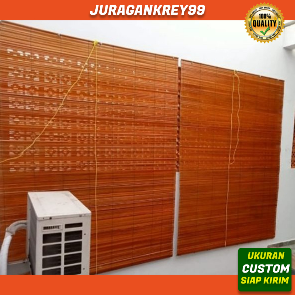 Jual Kerai gulung tirai outdoor krei bahan kulit sawit tirai + BONUS Suvenir ukuran 2x3 BONUS ...