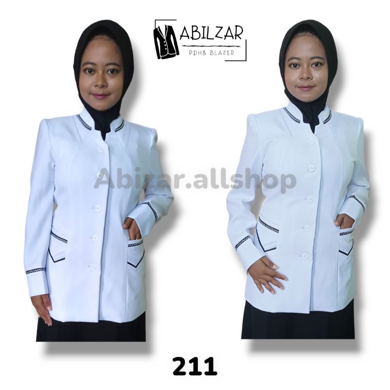 Jual BAJU BLAZER SERAGAM DINAS WASKAT PEMDA PNS GURU PDH WARNA PUTIH ...
