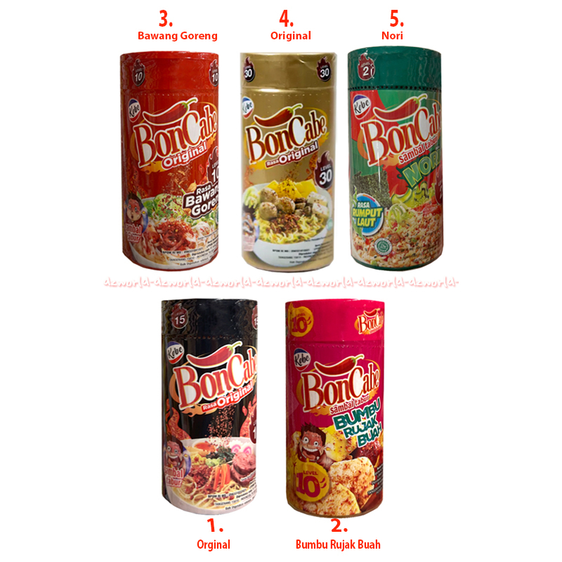 Jual Bon Cabe 40gr Rasa Original Sambal Tabur Kobe Kemasan Botol Hitam ...