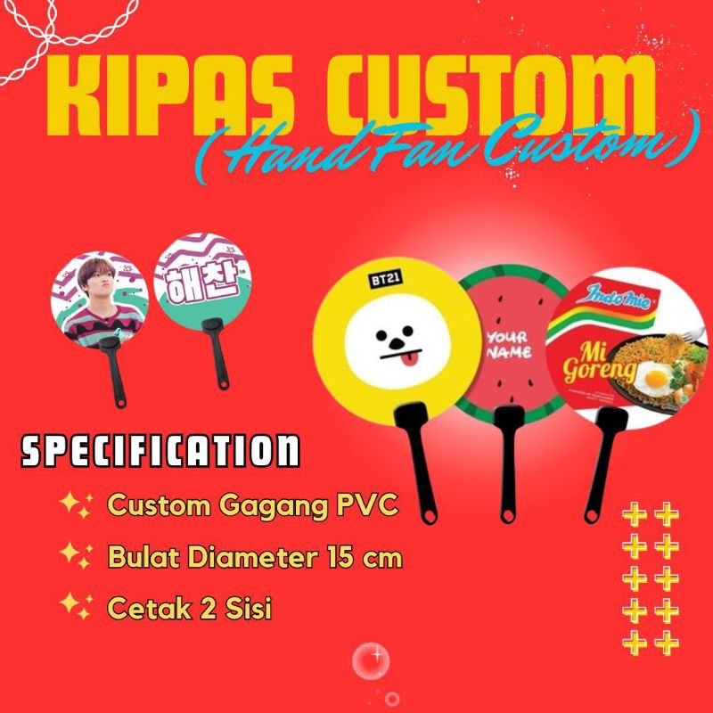 Jual Cetak Kipas Souvenir Custom | Cetak Kipas Custom | Shopee Indonesia