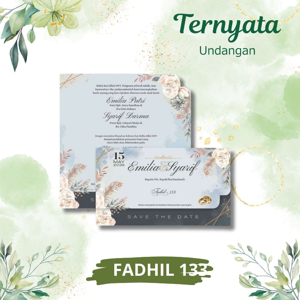 Jual FADHIL 133 Blangko Undangan | Blangko Undangan | Undangan Murah | Shopee Indonesia