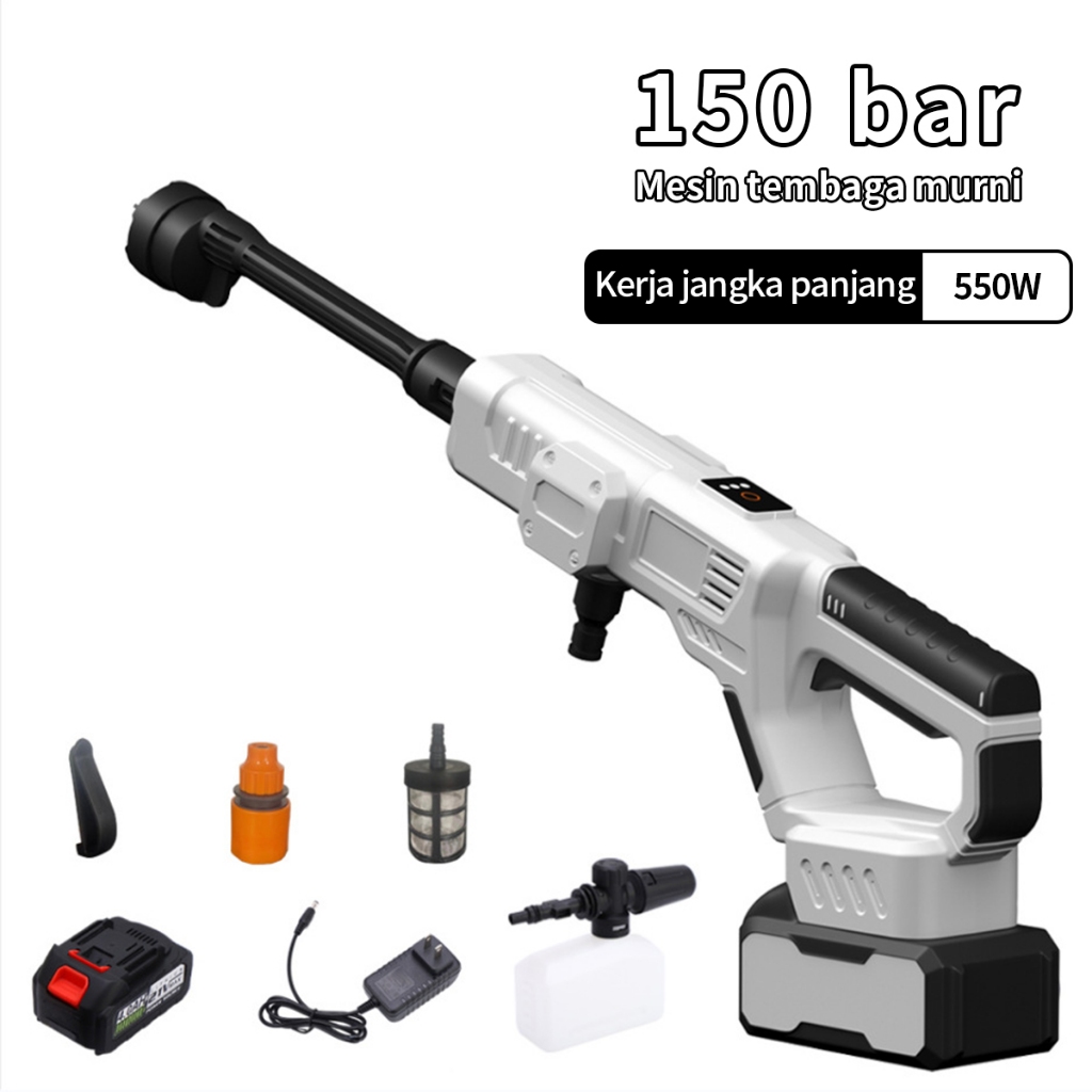 Jual Alat cuci mobil cordless 6 in 1 jet cleaner mesin cuci mobil alat ...