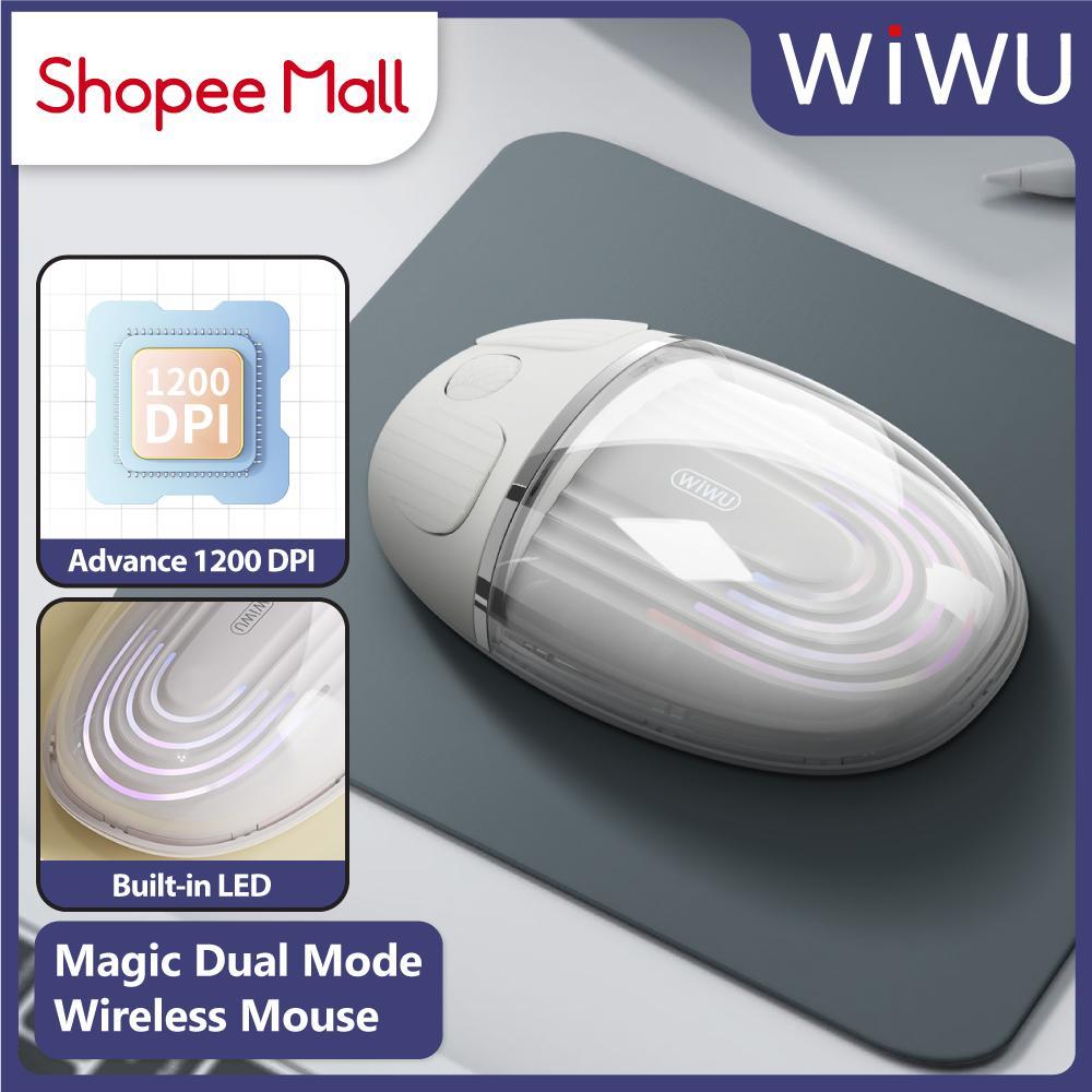 Jual Wireless Mouse WiWU Magic Dual Mode 2.4G + Bluetooth 5.0 RGB ...