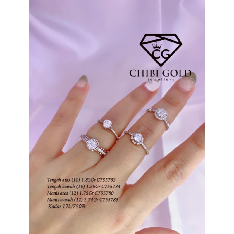 Jual CHIBI GOLD - Cincin white emas 750 kadar 17k - chibigold | Shopee ...