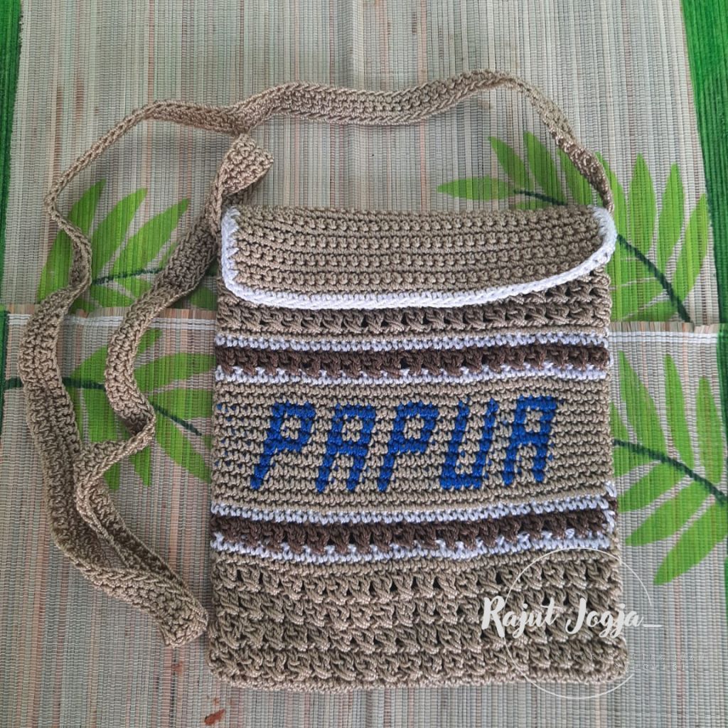 Jual Tas selempang papua, tas selempang untuk pria/wanita, rajut ...