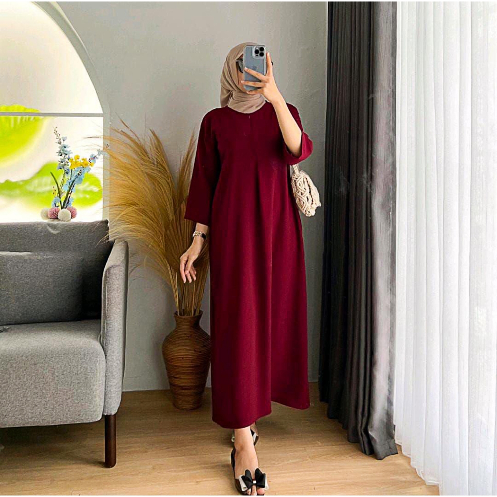 Jual Daster Longdress Bahan CRINKLE AIRFLOW Adem Halus DASTER CRINKLE ...