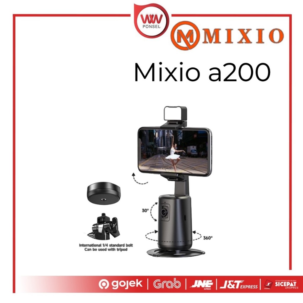 Jual Mixio A200 Auto Face Tracking Gimbal Handphone Stabilizer 360 ...