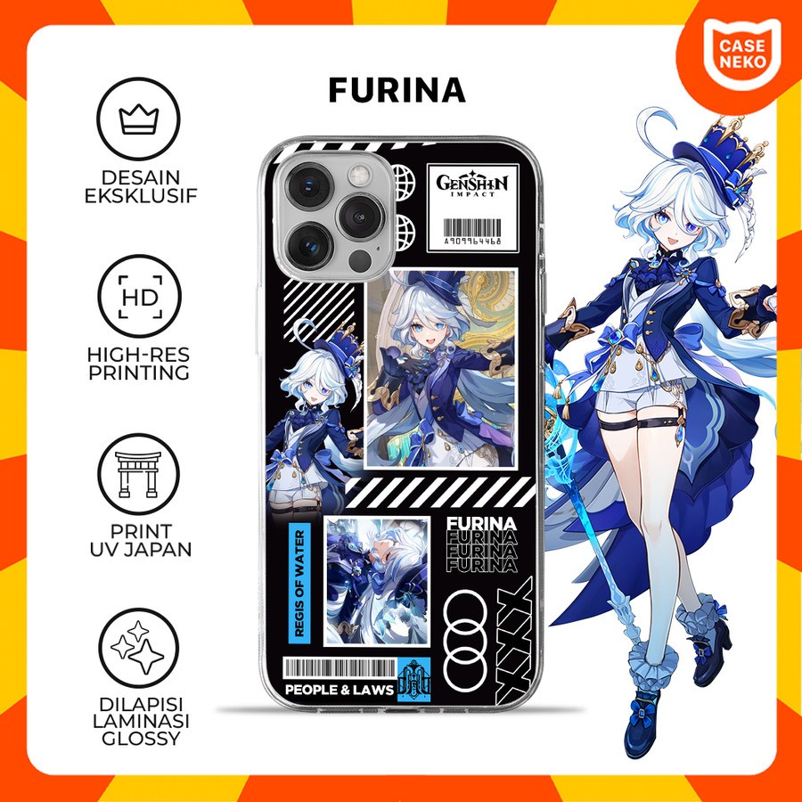Jual Case HP Furina Focalor v3 Hydro Genshin Impact Casing All Type HP ...
