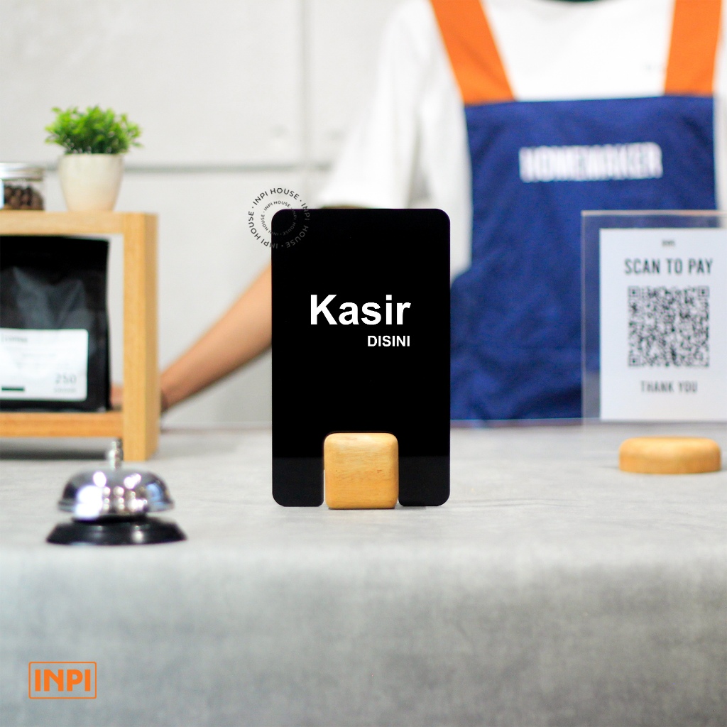 Jual Sign Kasir Disini Kayu Akrilik Portrait - INPI House | Shopee ...