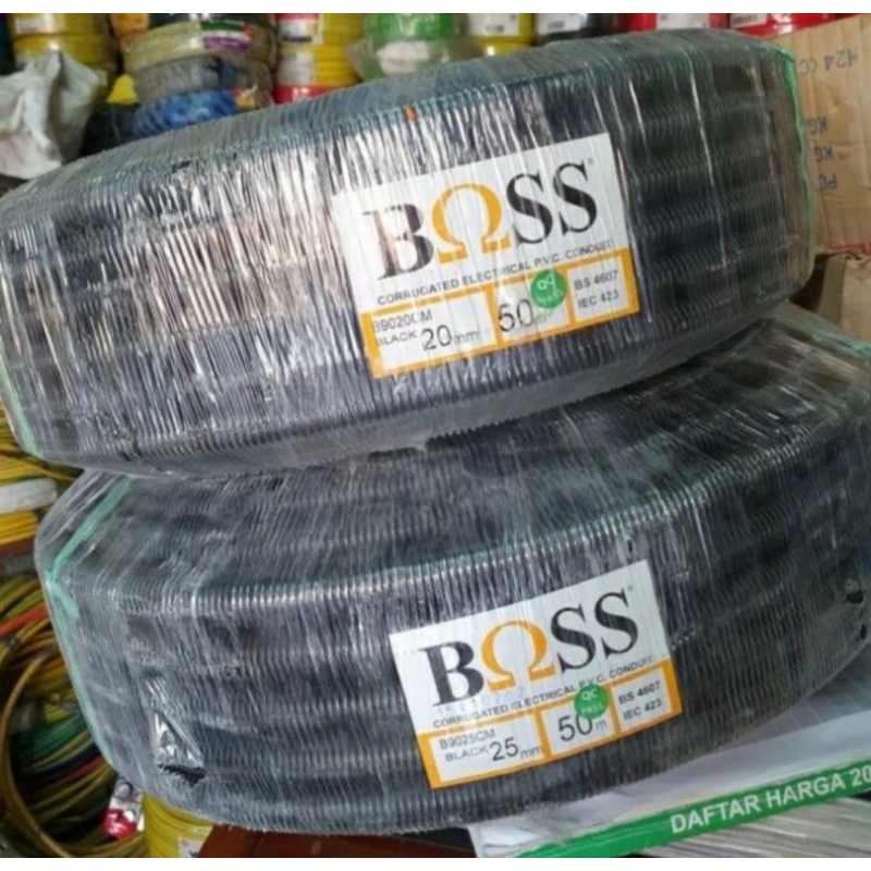 Jual Selang Flexibel 20mm Hitam Boss Fleksibel 20 mm Hitam Boss Eceran ...