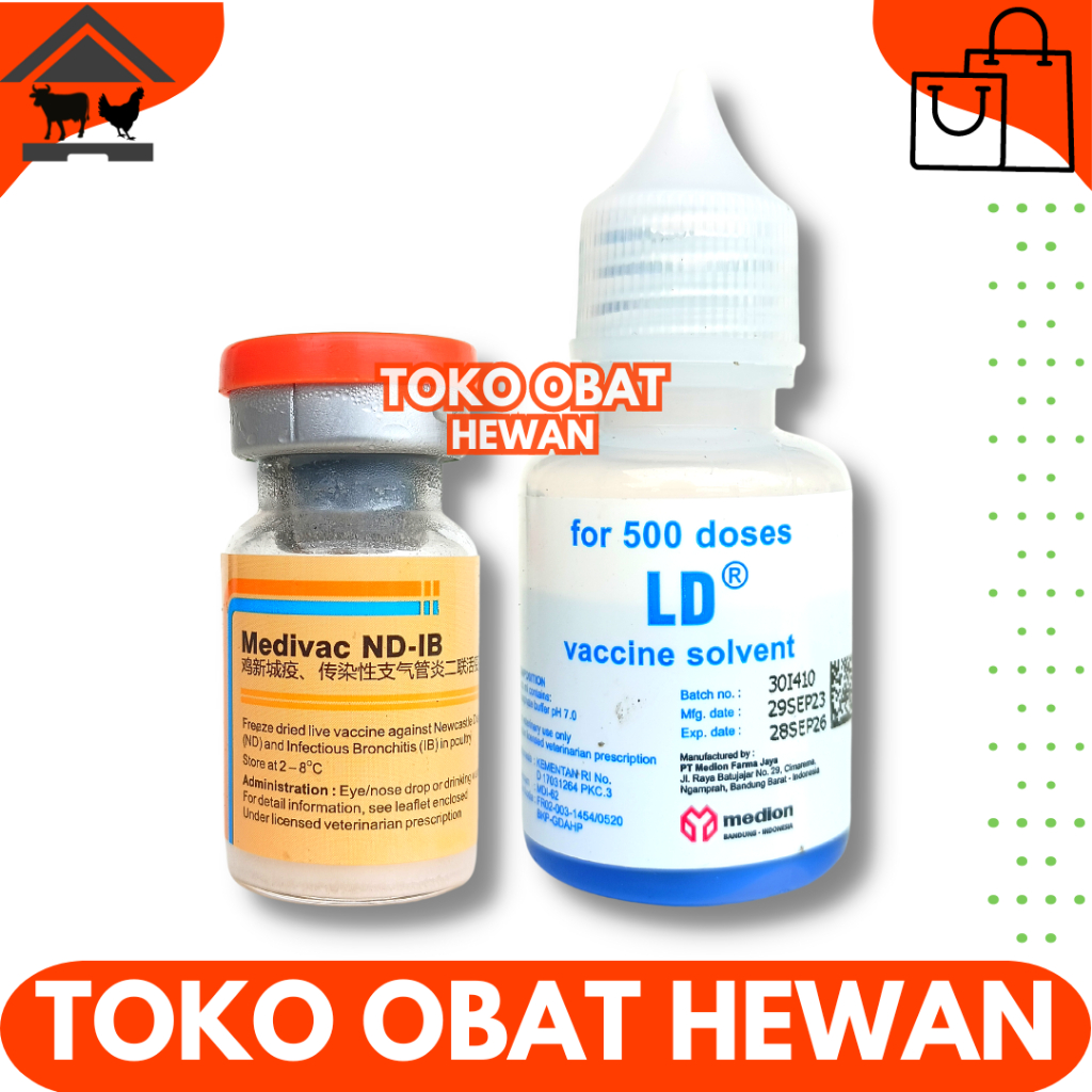 Jual VAKSIN MEDIVAC ND IB DOSIS 500 EKOR + PELARUT MEDIVAC MEDION ...