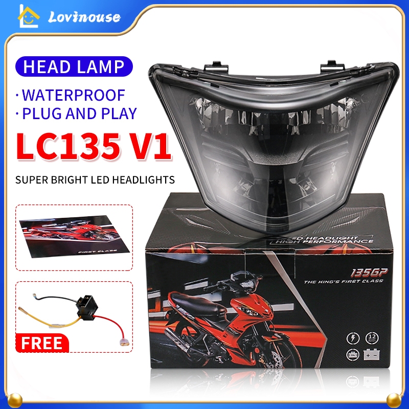 Jual ⚡Free H4 Soket⚡ Zhipat Lampu depan LC135 Lampu depan LED LC 135 V1 max old Lampu depan ...