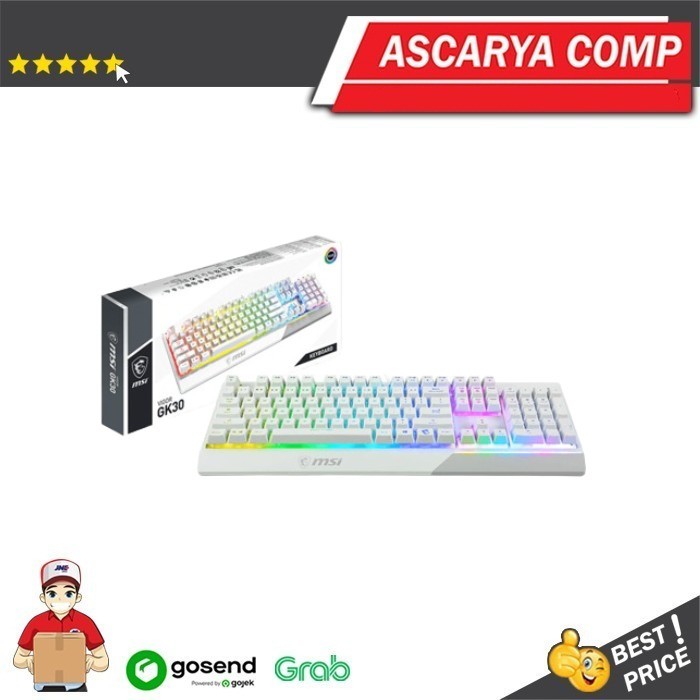Jual MSI VIGOR GK30 WHITE KEYBOARD - Plunger Switch | Shopee Indonesia