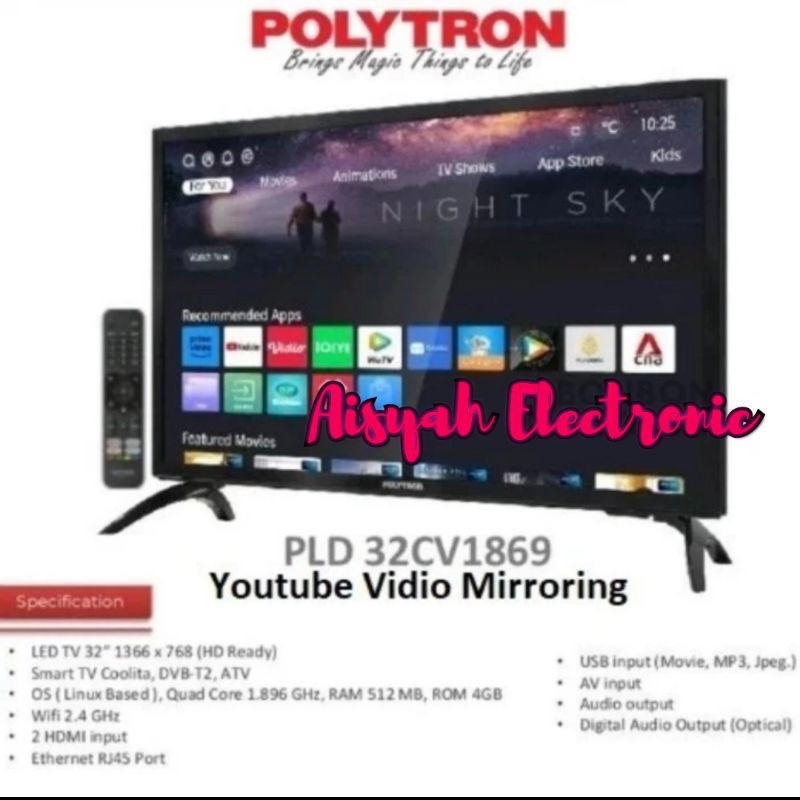 Jual SMART TV POLYTRON 32 INCH DIGITAL TV GARANSI 5 TAHUN | Shopee ...