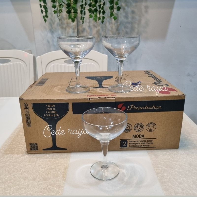 Jual gelas sampanye kaca moda champagne pasabahce 200 ml | Shopee Indonesia