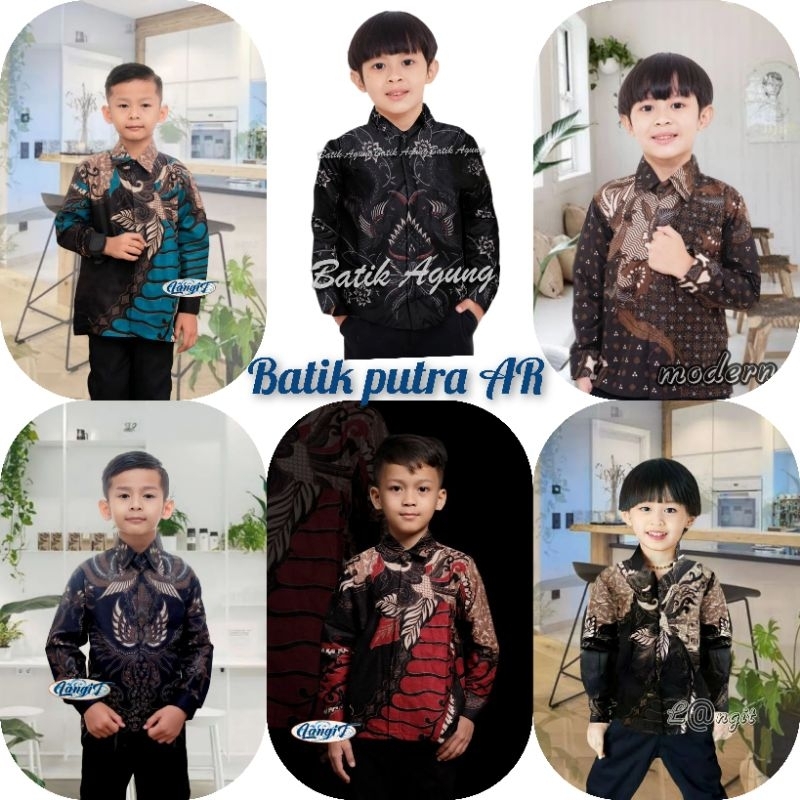 Jual kemeja batik anak //batik anak lengan panjang usia 3-12 thun ...
