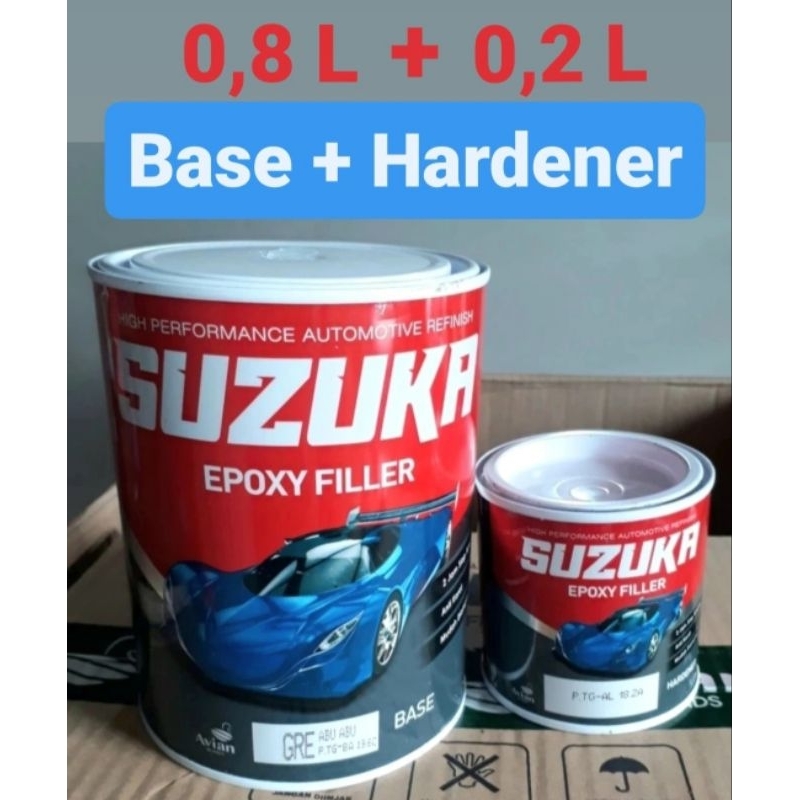 Jual SUZUKA EPOXY FILLER + HARDENER 0,8 LITER KALENG | Shopee Indonesia