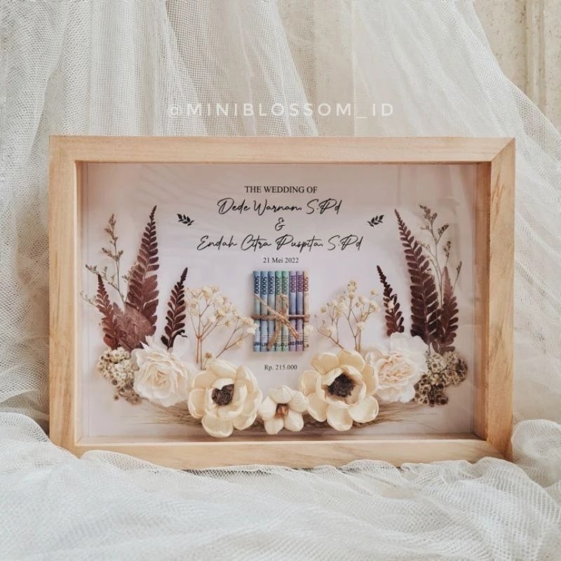 Jual RUSTIC 32x23cm Bingkai Mahar / Frame Mahar Kayu / Mahar Pernikahan ...