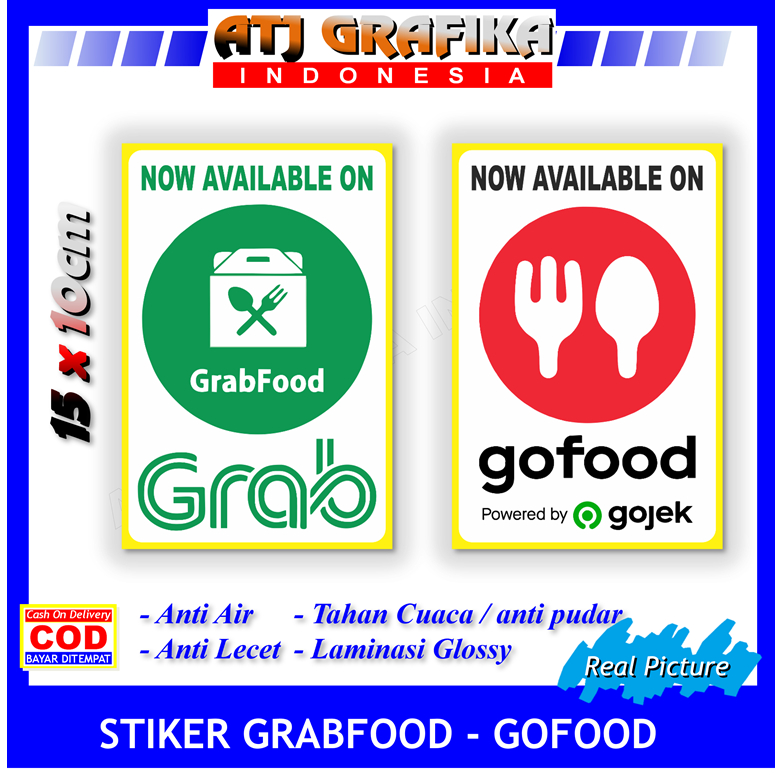 Jual Stiker label g food jual makanan online sticker restoran warung ...