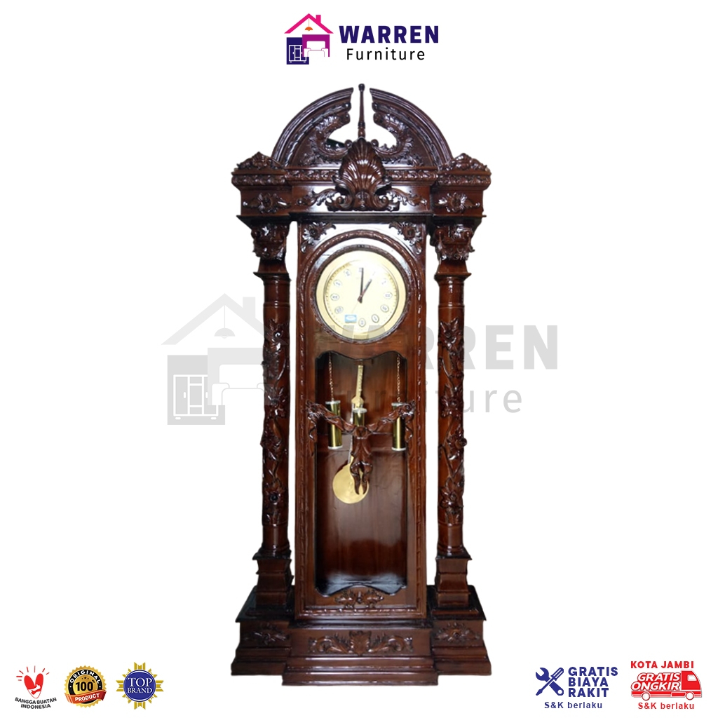 Jual Lemari Jam Hias Pajangan Ukir , Jam Berdiri Kayu Jati, Lemari Jam ...