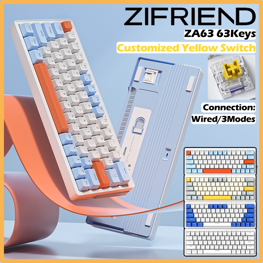 Jual ZIFRIEND ️ ZA63 PRO Mekanik Keyboard Mechanical 3 mode Bluetooth 2 ...