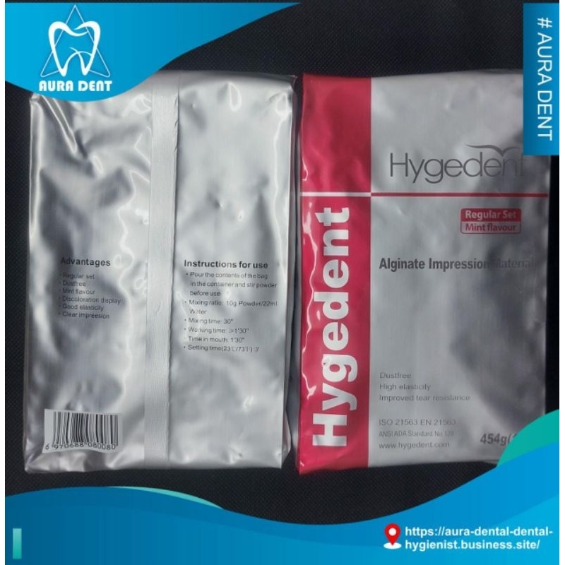 Jual PAKET ALGINATE HYGEDENT BAHAN CETAK REGULAR SET (PAKET 2 & 4 BUNGKUS) | Shopee Indonesia