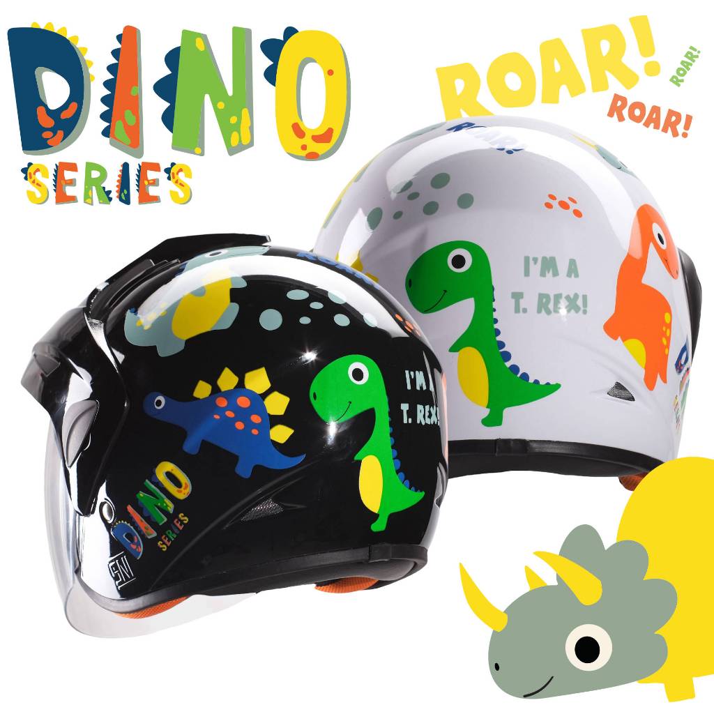 Jual Helm Anak Lucu Motif Dino Dinosaurus untuk Usia 2 hingga 7 Tahun ...
