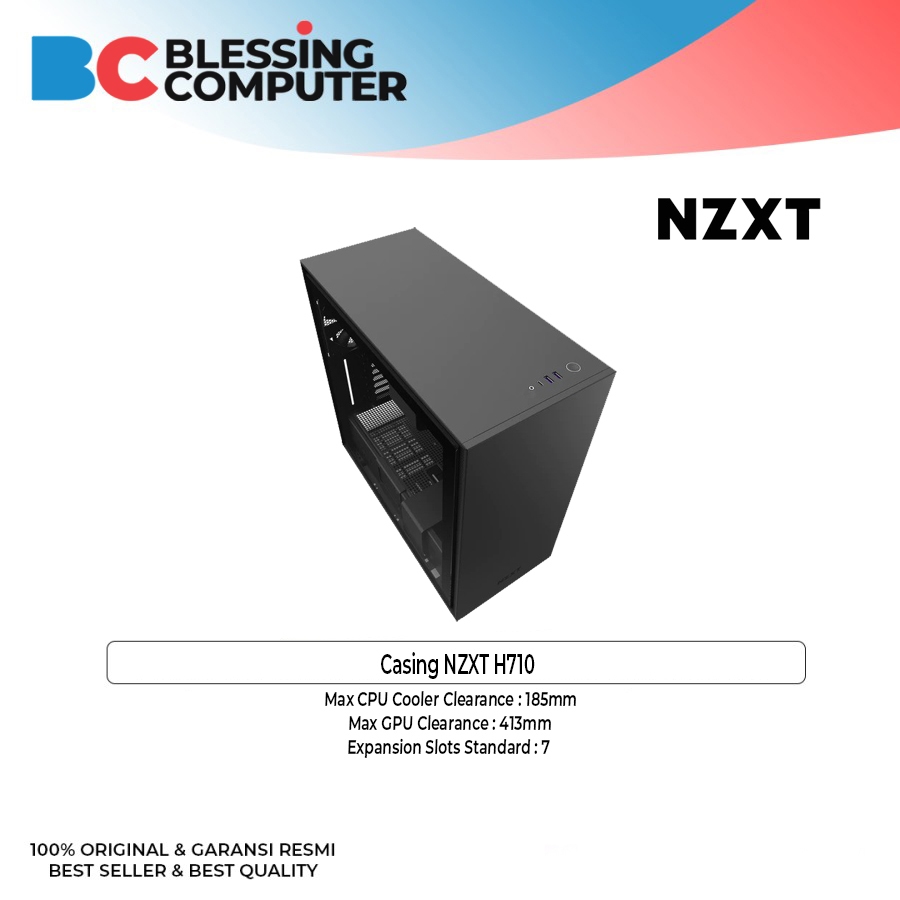 Jual Casing NZXT H710 Mid Tower include 3 Fan - Matte Black CA-H710B-B1 ...