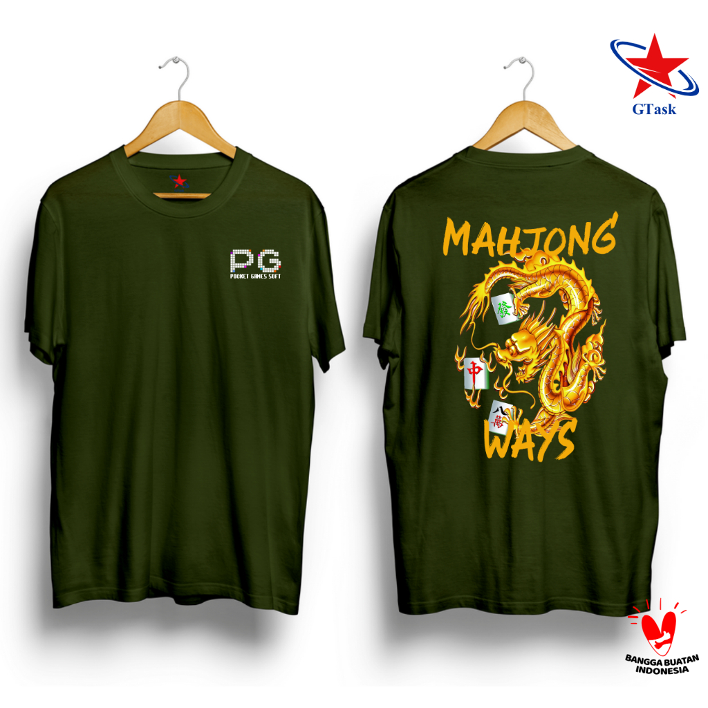 Jual kaos Distro Mahjong Ways Dragon PG Soft Spesial / Baju Mahjong ...