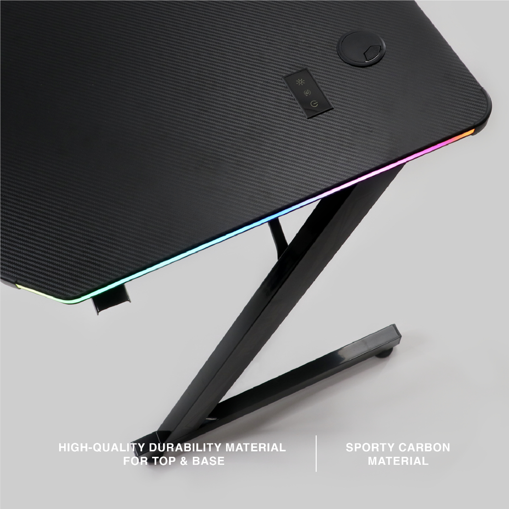 Jual Rexus Gaming Desk / Meja Gaming Dira RGB | Shopee Indonesia