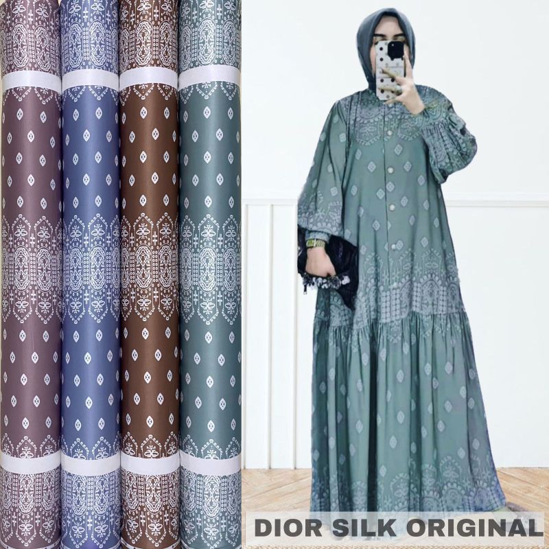Jual Dior Silk Original Premium Murah Harga Per Setengah Meter | Shopee ...
