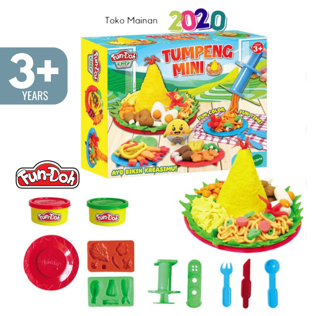 Jual Mainan Edukasi Lilin Plastisin Cetakan Nasi Tumpeng Mini Fundoh ...