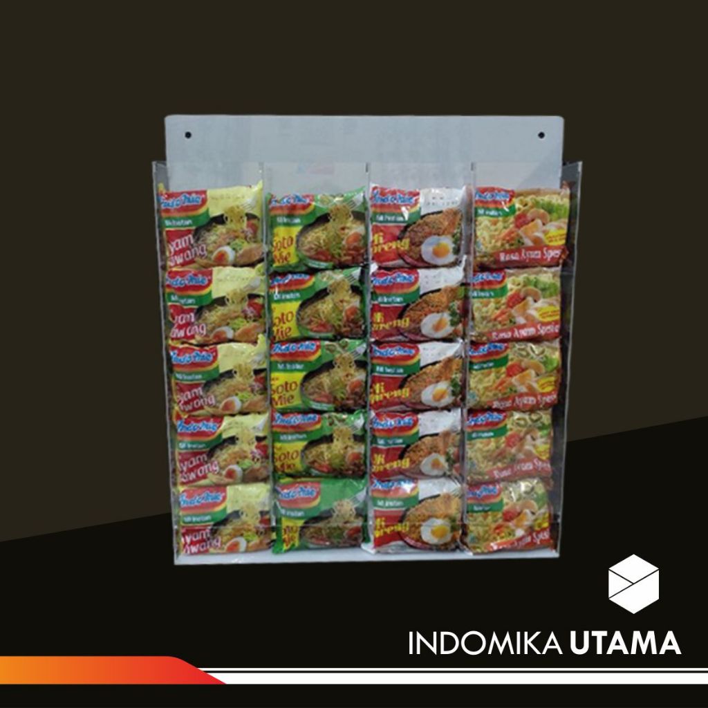 Jual akrilik rak mie / akrilik rak indomie / display mie / tempat ...