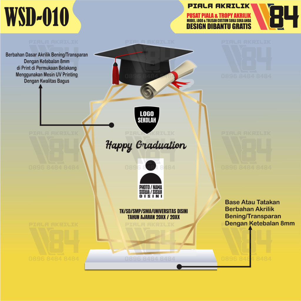 Jual Plakat Wisuda, Piala Wisuda, Piagam Wisuda, Medali Wisuda, Plakat ...