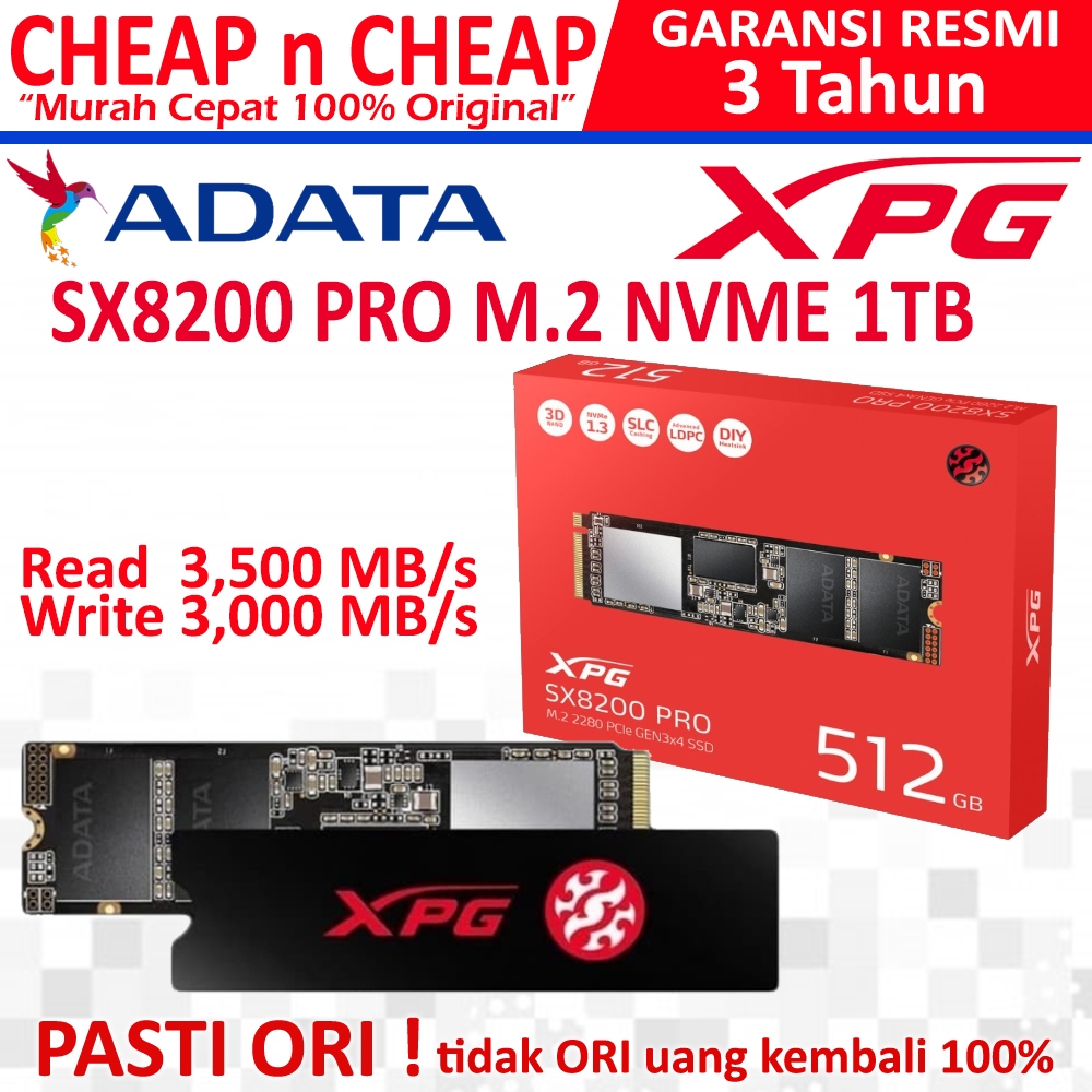 Jual Adata XPG SX8200 PRO 1TB M2 NVME SSD M.2 SX 8600 1 TB | Shopee ...