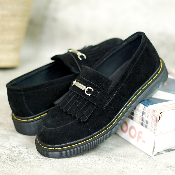 Jual Sepatu Docmart Slip On Low Boots Formal Pantofel Kerja Casual ...