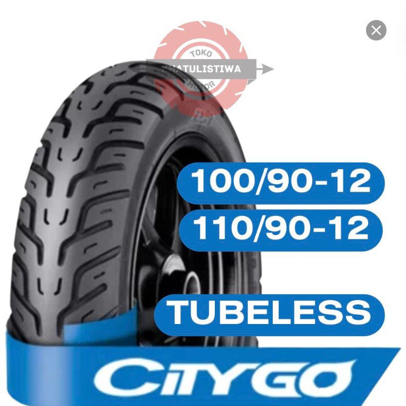 Jual (1 PCS) BAN MOTOR FDR CITYGO CITY GO TUBELESS RING 12 100/90-12 ...