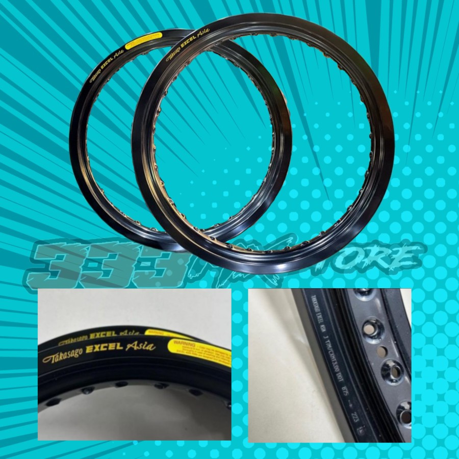 Jual Velg TAKASAGO EXCEL ASIA 17x300/350 Black Velg Motor Takasago ... Jual Velg TAKASAGO EXCEL ASIA 17x300/350 Black Velg Motor Takasago ...