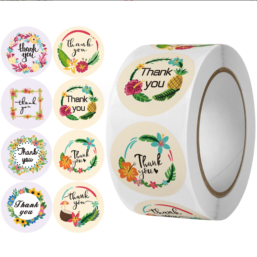 Jual Stiker Label Thank You / Stiker Roll 500 Pcs Ukuran 2,5 CM Stiker ...