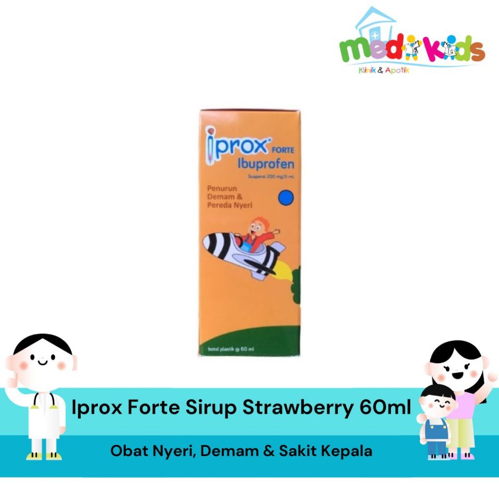 Jual Iprox Forte Sirup Syrup Strawberry 60ml Suspensi | Shopee Indonesia