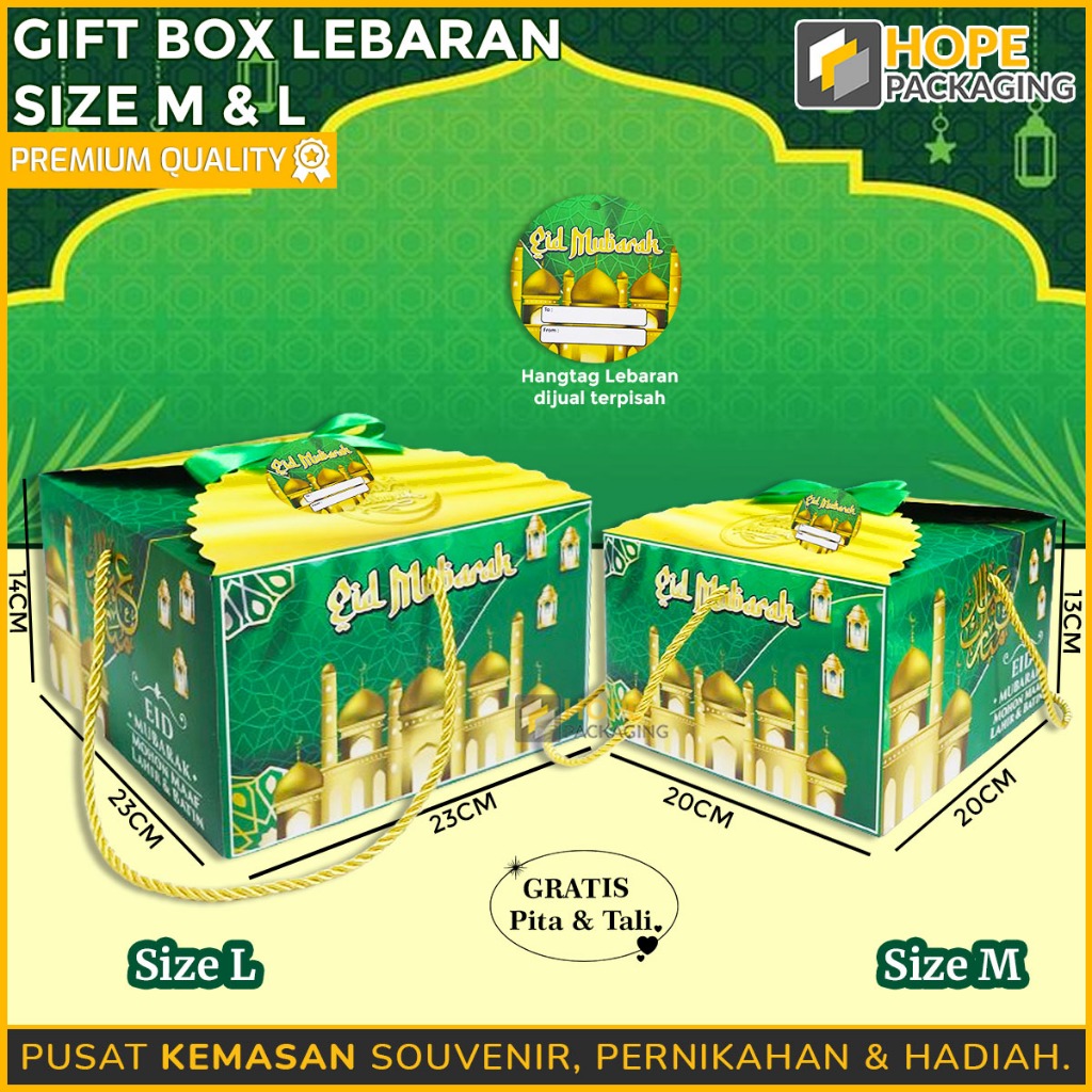 Jual Kotak Gift Box Hampers Lebaran + Pita / Hampers Idul Fitri / Kotak ...