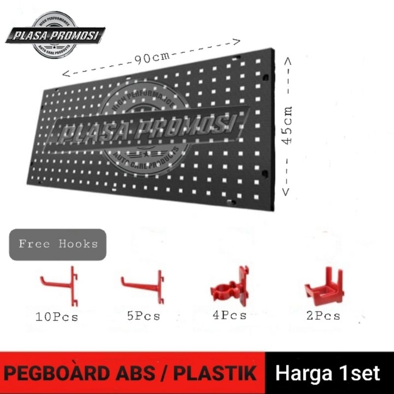 Jual Pegboard Detailing ABS Solid Tebal Bonus Hook /Papan Gantung Bengkel Mobil Dan Motor ...