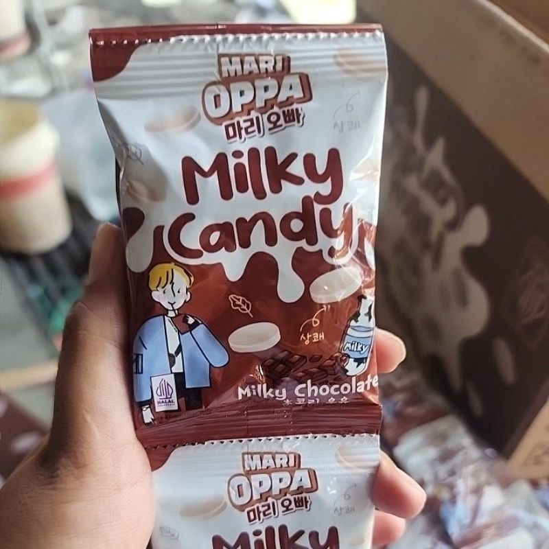 Jual mari oppa milk candy isi 10 pcs coklat, vanila, strawbery, melon | Shopee Indonesia