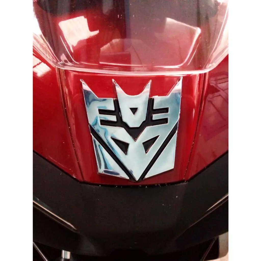 Jual Emblem Logo Transformers Warrior Decepticon Chrome / Transformer ...
