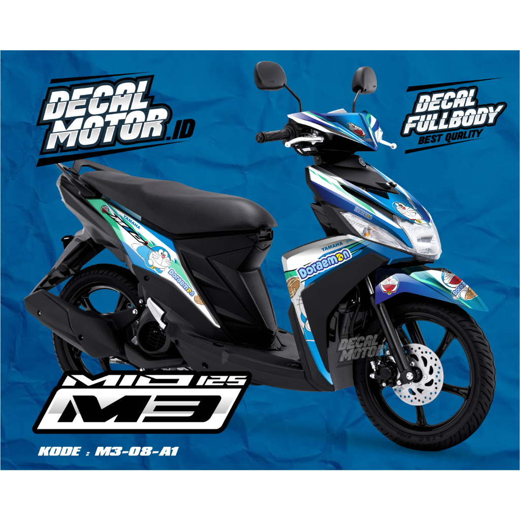 Jual Stiker Decal Full Body Mio M3 125 Mio Z Blue Cartoon Series Rc ...