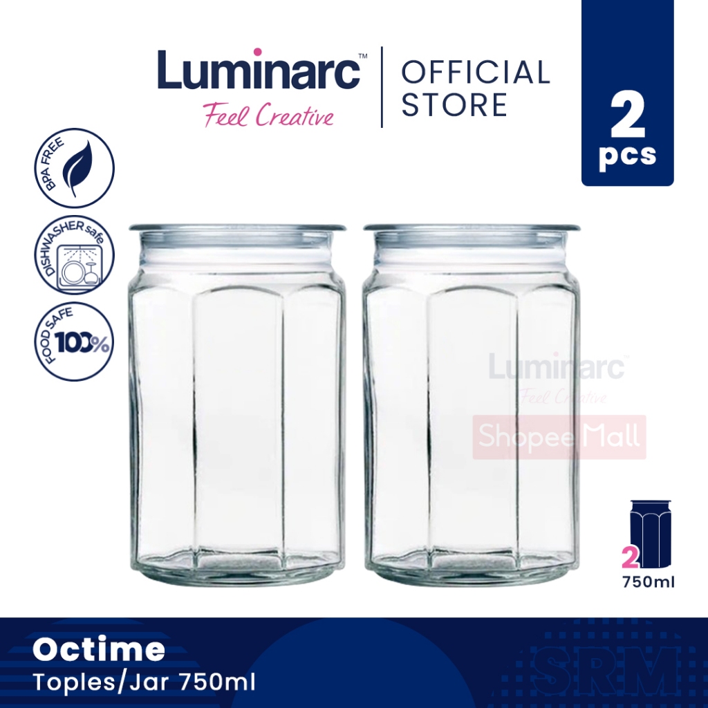 Jual LUMINARC Bundling Toples/Jar Octime 750ml - 2pcs | Shopee Indonesia