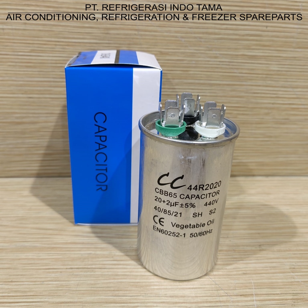 Jual Capacitor CC Round 20 + 2 UF - 440V Bulat | Shopee Indonesia